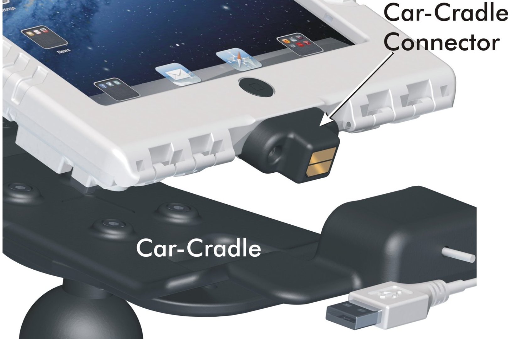 Andres Industries aiShell Car Cradle Ver.2 - 1m Kabel mit Connector für ...