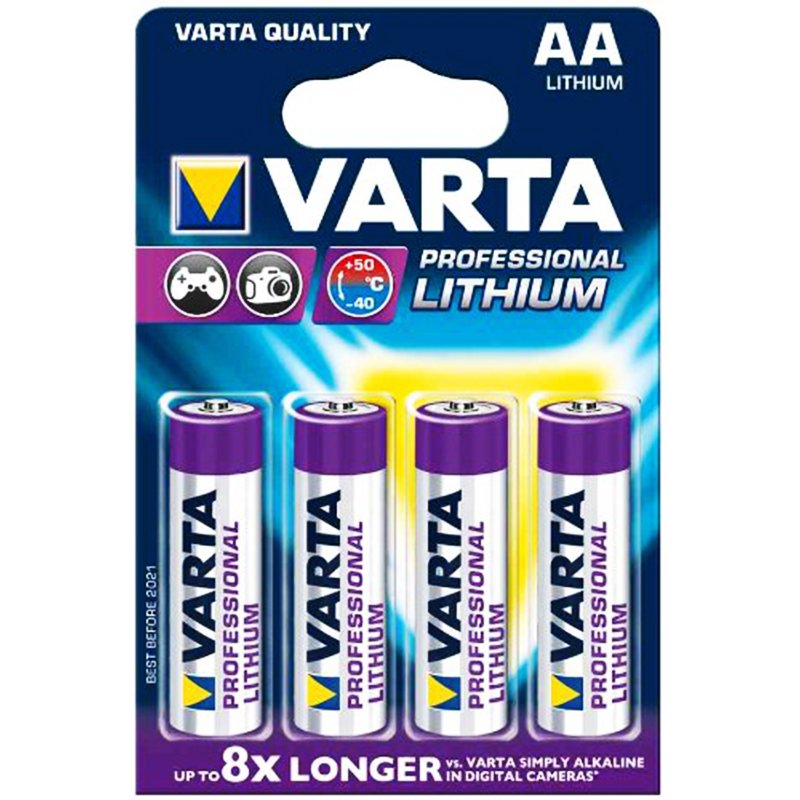 Varta ULTRA Lithium AA Batterie 6106, Mignon, LR14505, LR6 (4 Stück ...